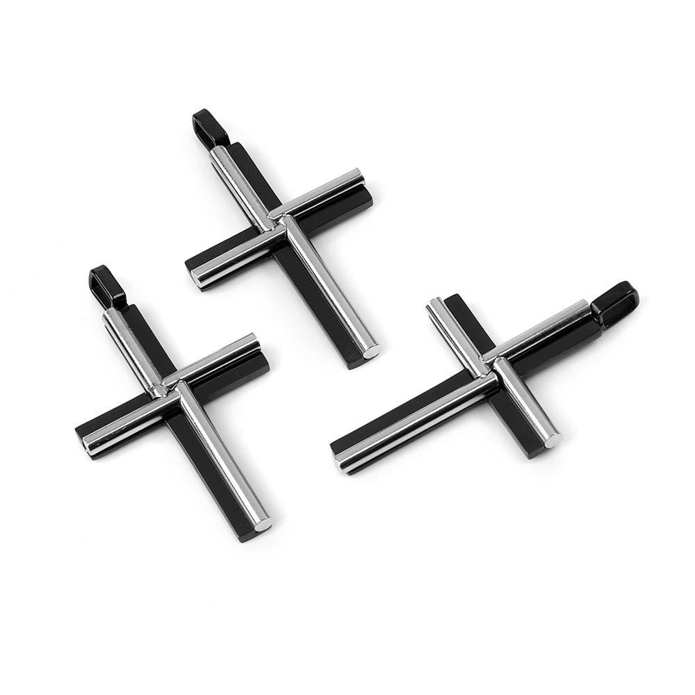 Steel Windmill Cross Pendant