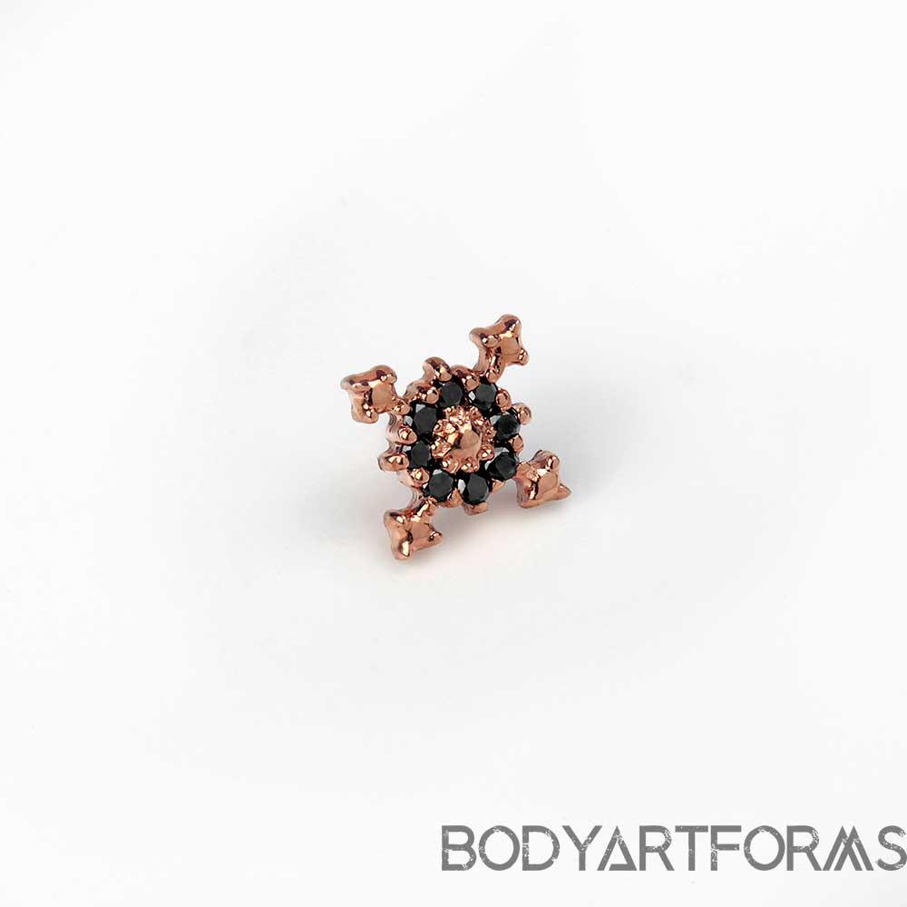 14K Gold Idol Threadless Ends | Gem | Tawapa | Victorian