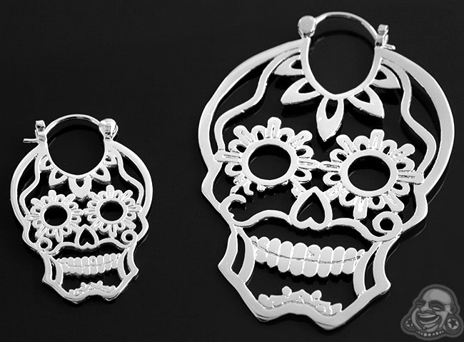 Sugar Skull Hoops