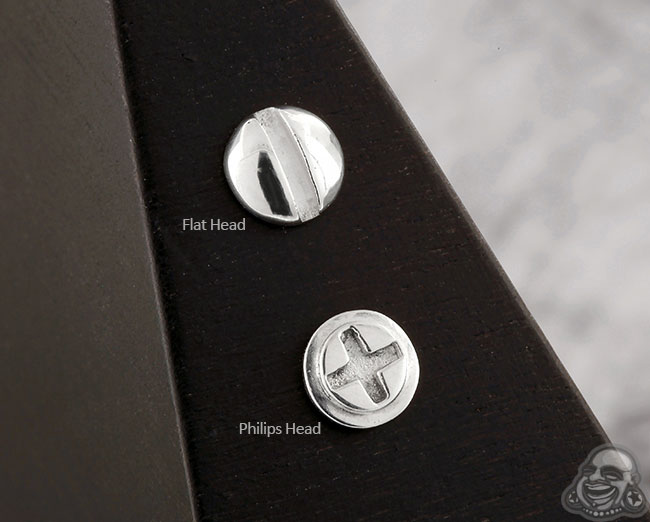 Sterling Silver and Gold Plated Screw Threadless End