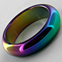 Rainbow Titanium Coated Hematite Ring | Jewelry | Colorful