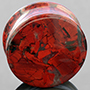 Red Brecciated Jasper Stone Plugs | Gauges | Double Flare