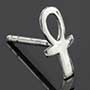 Silver Ankh Earrings For Basic Ear Piercing