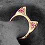 Custom Order 14k Gold Meow Seamless Ring
