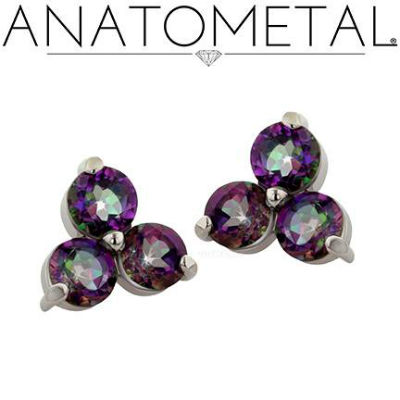 Pre-order 18k Gold Trio End With Genuine Stones