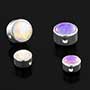 Titanium Bezel Set Synthetic Opal Captive Bead