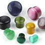Single Flare Glass Cat Eye Plug