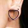 Steel Heart Eyelets: Double Flare Stretched Lobe Plugs