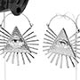Steel Illuminati Earrings | All Seeing Eye