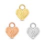 Custom Order 14k Gold Broken Heart Charm