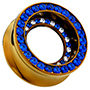 Custom Order Titanium Double Orbit Gemmed Eyelet