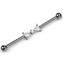 Titanium Cz Bow Industrial Piercing Barbell
