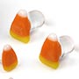 Single Flare Glass Candy Corn Plugs