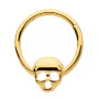 Custom Order 24k Yellow Gold Plated Skull Clicker