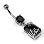 Steel Spider And Web Dangle Navel