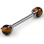 Titanium Prong Set Stone Barbell