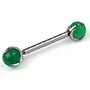 Titanium Prong Set Stone Barbell