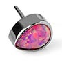 Titanium Gemmed Teardrop Threadless End