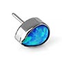 Titanium Gemmed Teardrop Threadless End