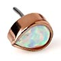 Titanium Gemmed Teardrop Threadless End