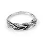 Elegant Sterling Silver Leaves Finger-ring