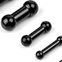 Black Steel Internally Threaded Barbell