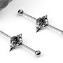 Steel Gothic Cross Industrial Barbell