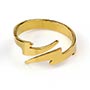 Adjustable Stainless Steel Lightning Bolt Ring
