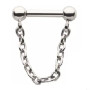 Custom Order Titanium Threadless Septum Barbell With Chains