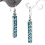 Sterling Silver Dichroic Glass Dangle Earrings