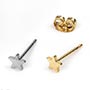 Basic Ear Piercing Pvd Plated Titanium Star Stud Earrings