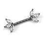 Steel Gem Petal Nipple Barbell