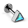 Titanium Triangle Gem Labret