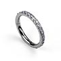 Titanium Side-set Gem Clicker Ring