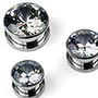 Steel Gem Screw Back Plugs