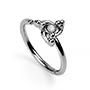 Trinity Swirl Seamless Ring With Opalite Gem | Nose Ring
