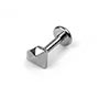 Titanium Diamond End Labret For Helix, Lobe, Tragus Piercing