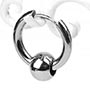 Basic Ear Piercing Stainless Steel Faux Ball Huggie Earring