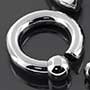Stainless Steel Captive Ring For Stretched Lobe Or Septum