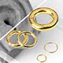 Gold Coated Clicker Ring