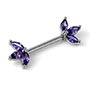 Steel Gem Petal Nipple Barbell