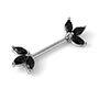 Steel Gem Petal Nipple Barbell