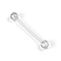 Ptfe Barbell With Clear Acrylic Balls