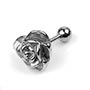 Steel Rose Heart Barbell