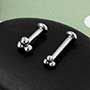 Internally Threaded Titanium Three Bead Labret | Trinity