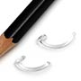 Quartz Glass Eyebrow Retainer - Curved And Versatile
