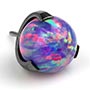Titanium Threadless Ends With Synthetic Opals Stone