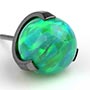 Titanium Threadless Ends With Synthetic Opals Stone
