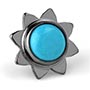 Titanium Sun Cabochon Threadless Ends Guide