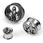 Steel Double Flare Wing Feline Plugs | Cat Bat